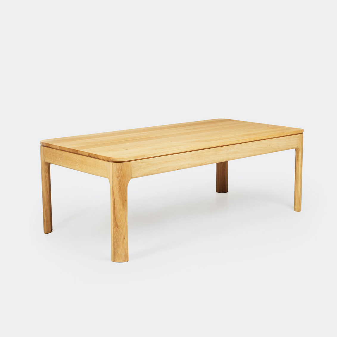 Dainty Solid-Oak Fluid Coffee Table | Homeblend